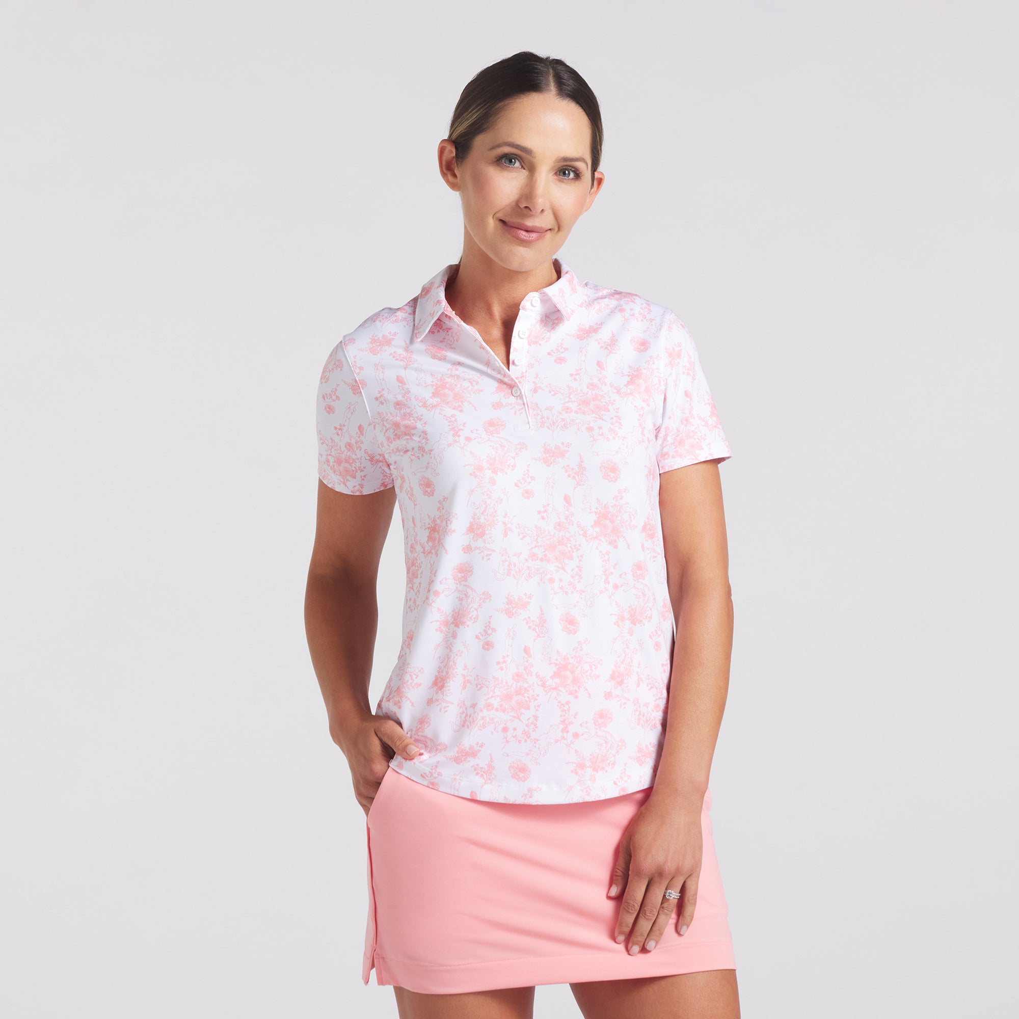 Women's CLOUDSPUN Toile Golf Polo – COBRA Golf